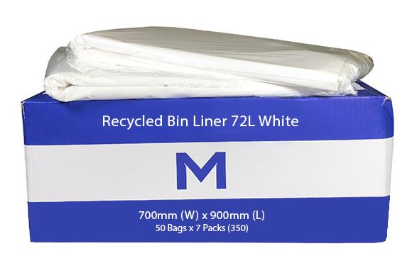 Waste Disposal - Rubbish Bin Liners 700mm x 900mm x 40mu (350) White ...