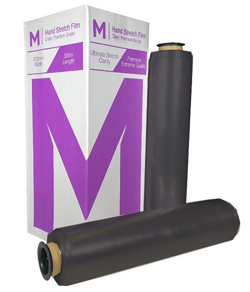Stretch Film - Hand Stretch Film 500mm x 300m x 20mu (4) Black - Kiwi ...