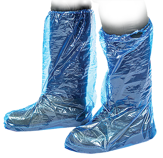 Armour Disposable PE Boot Covers - Blue - 40x50cm - Kiwi Business