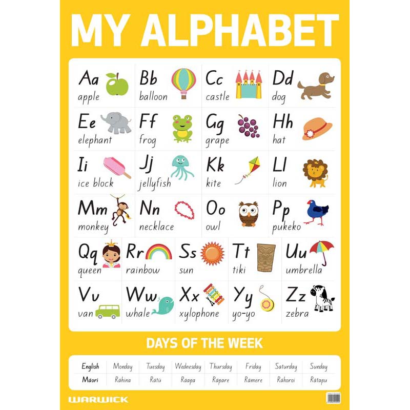 Warwick My Literacy Poster 1 Alphabet - Kiwi Business