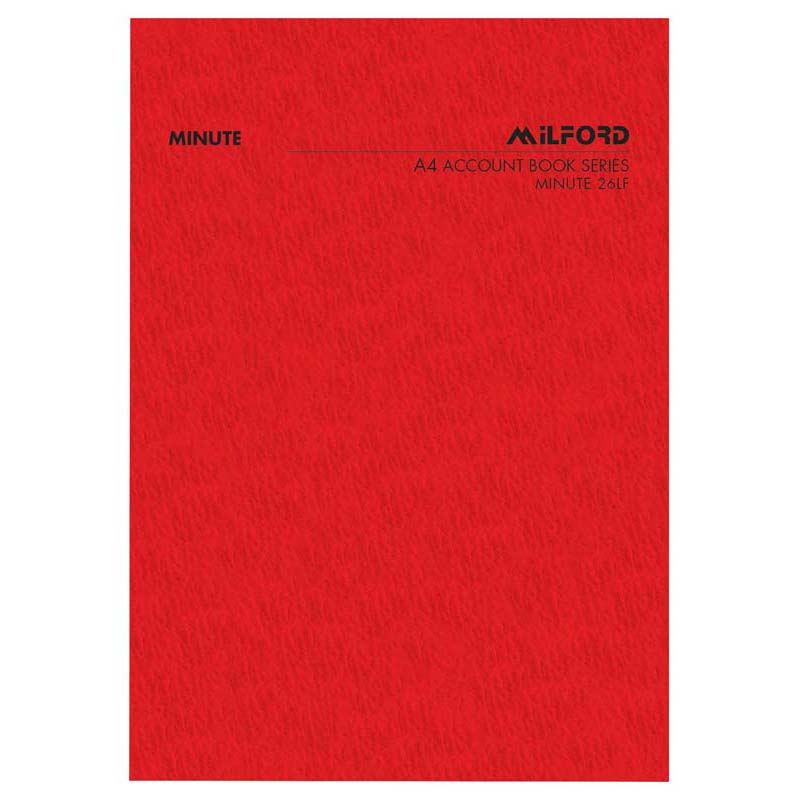 Milford A4 Minute 26 Leaf Limp Account Book - Kiwi Business