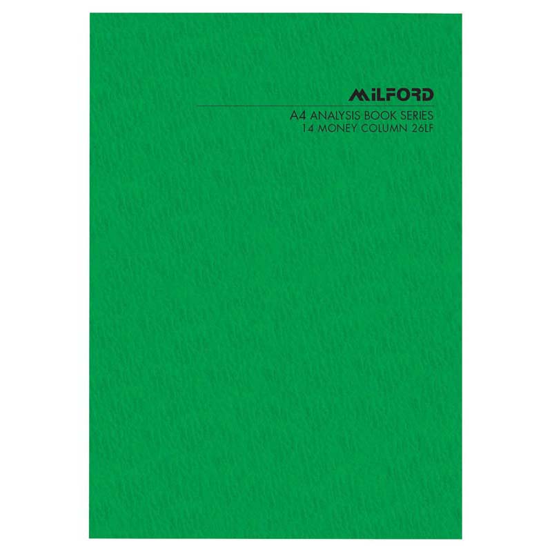 Milford A4 14 Money Column 26 Leaf Limp Analysis Book - Kiwi Business