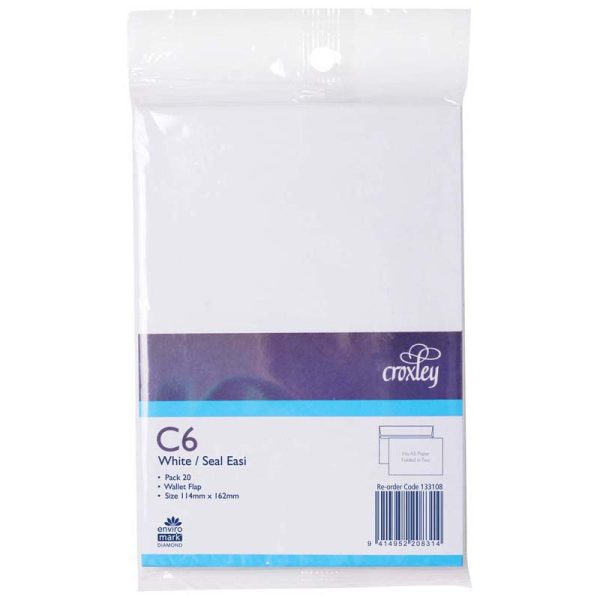 Croxley Envelope C6 Seal Easi Wallet 20 Pack - Kiwi Business