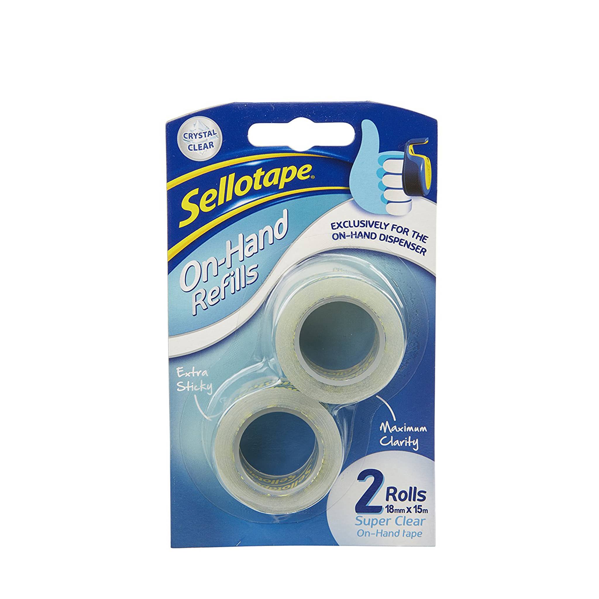 Sellotape On-Hand Refills 18mm x 15m 2 Pack - Kiwi Business