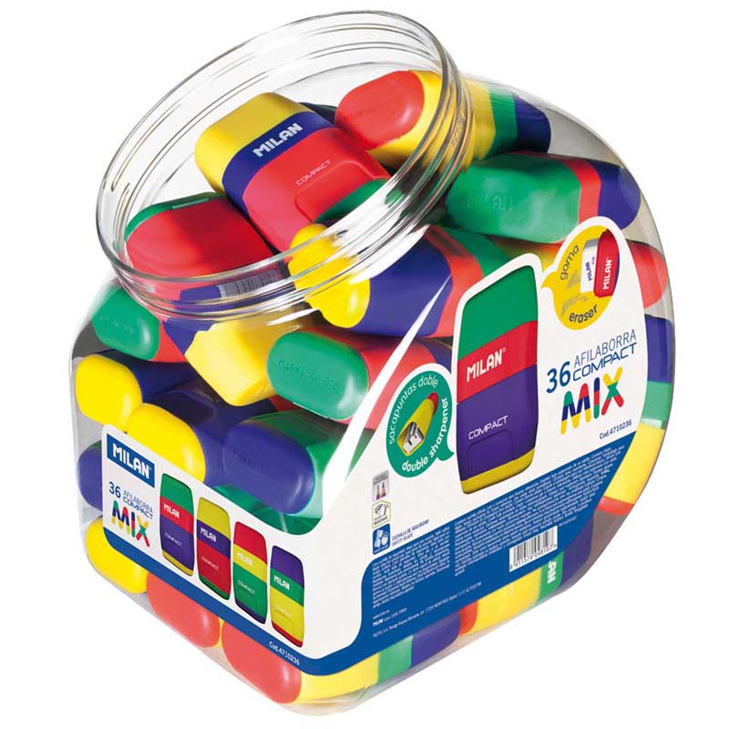 Milan Mix Range Compact Eraser & Sharpener - Kiwi Business
