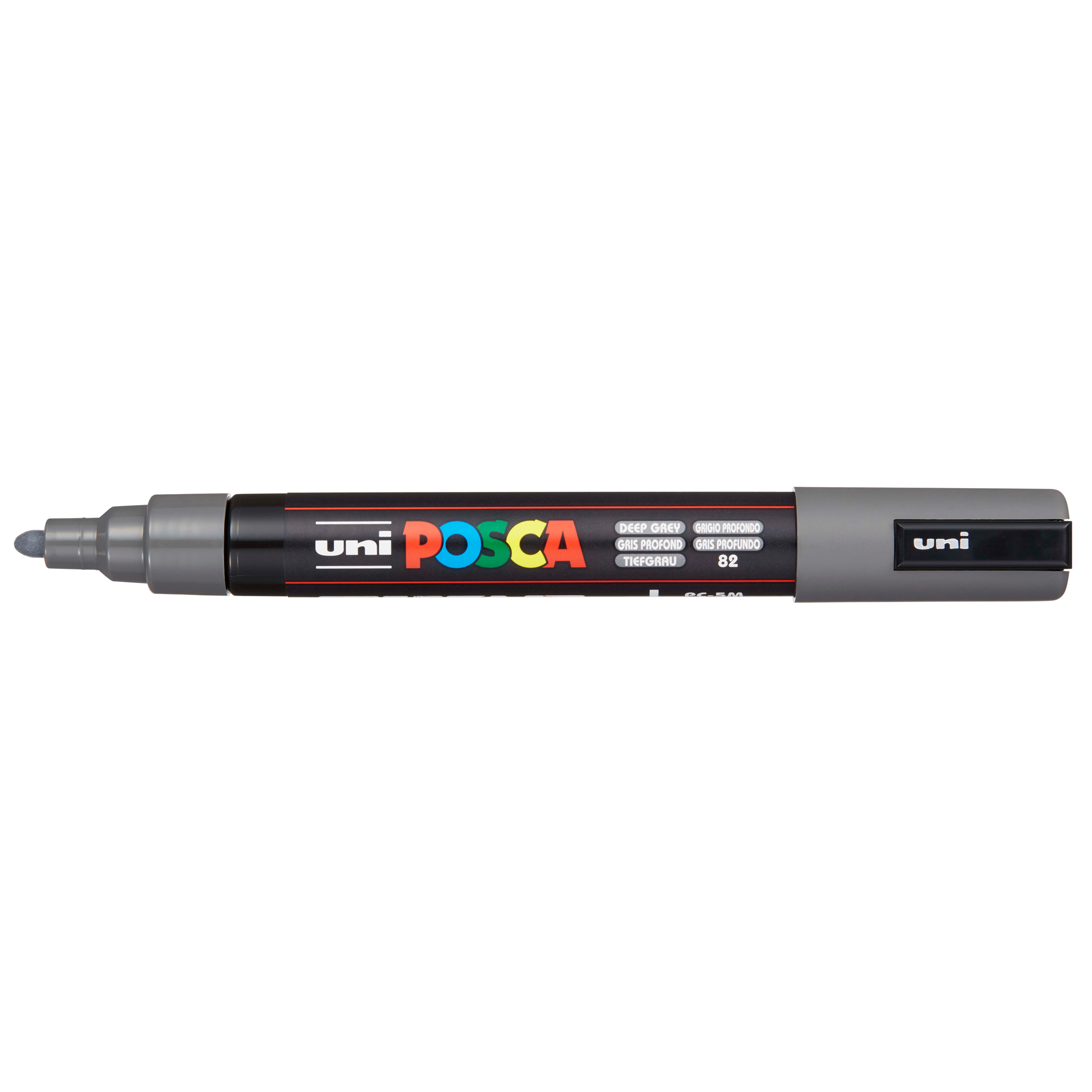 Uni Posca Marker 1.8-2.5mm Med Bullet Deep Grey PC-5M - Kiwi Business