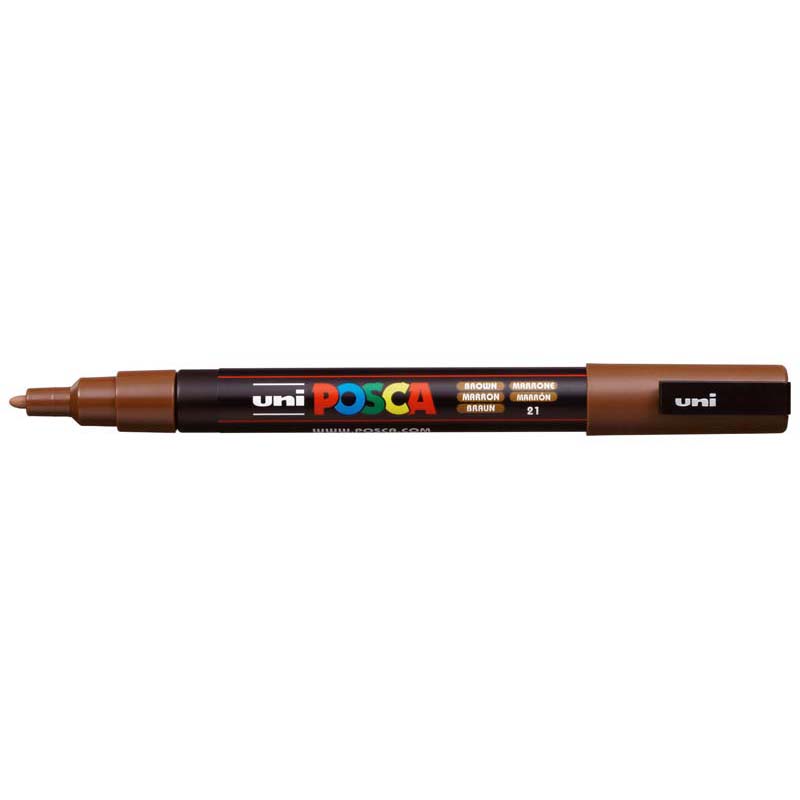 Uni Posca Marker 0.9-1.3mm Fine Brown PC-3M - Kiwi Business