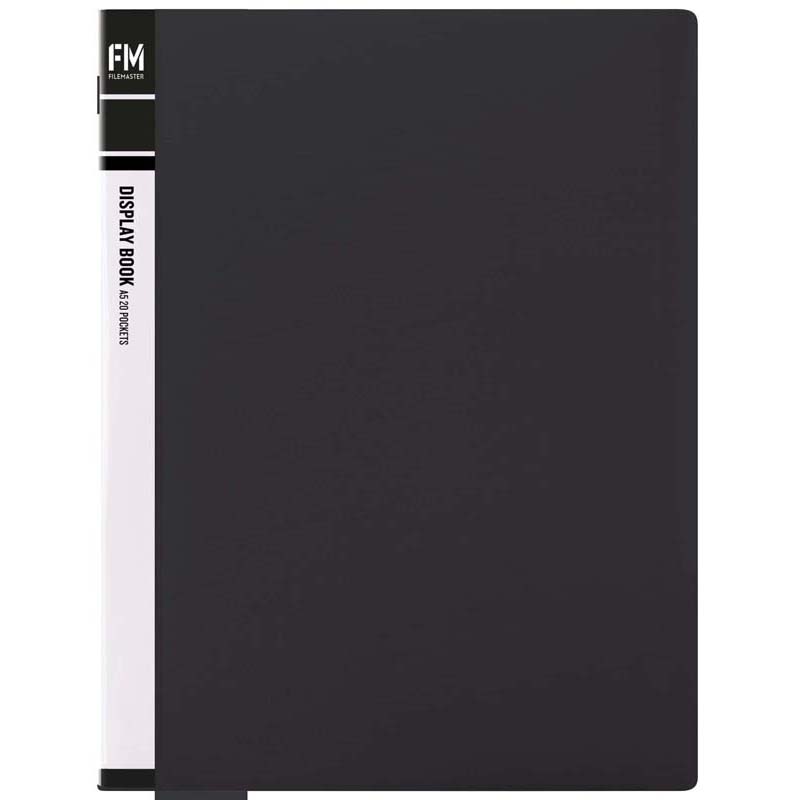 FM Display Book A5 Black 20 Pocket - Kiwi Business