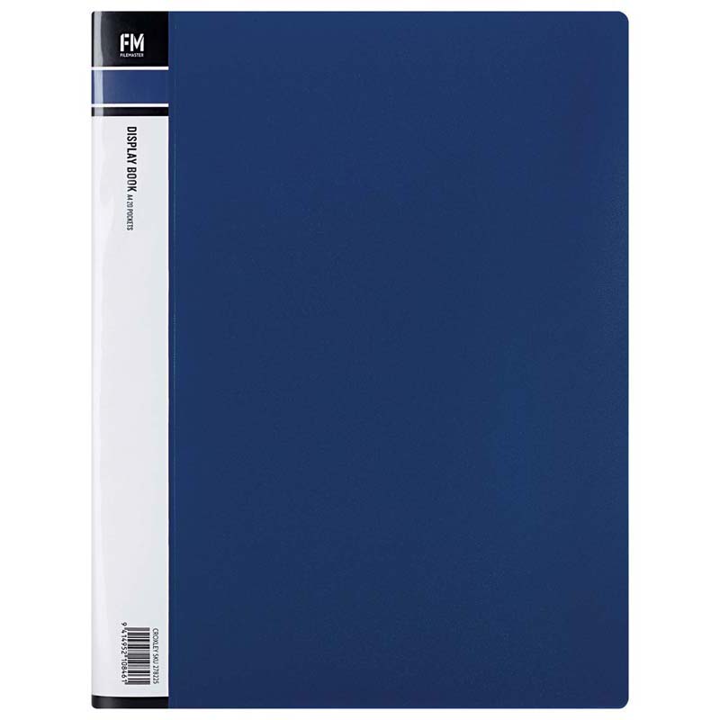 FM Display Book A4 Blue 20 Pocket - Kiwi Business