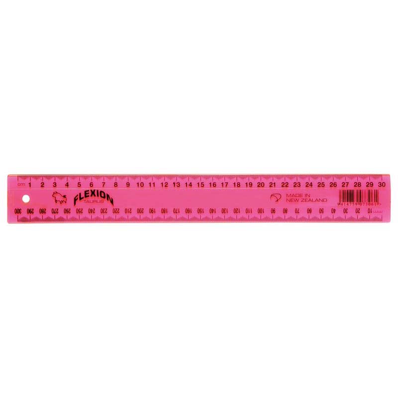 Taurus Ruler Flexion 300mm Pink - Kiwi Business