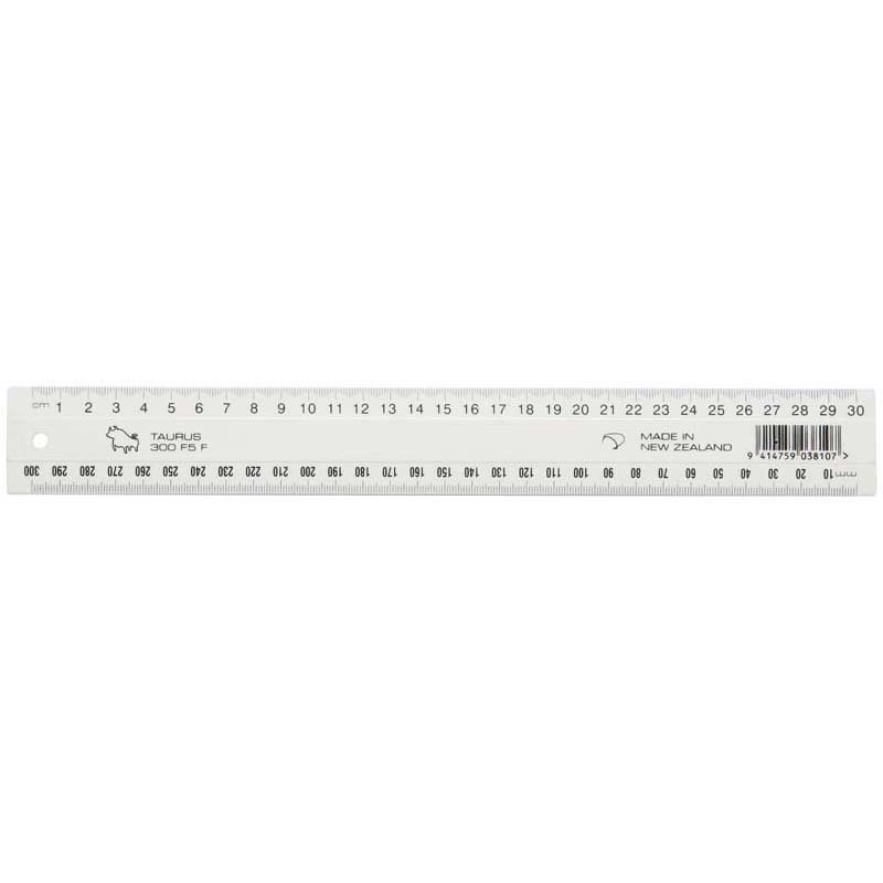 Taurus Ruler 300mm White - Kiwi Business