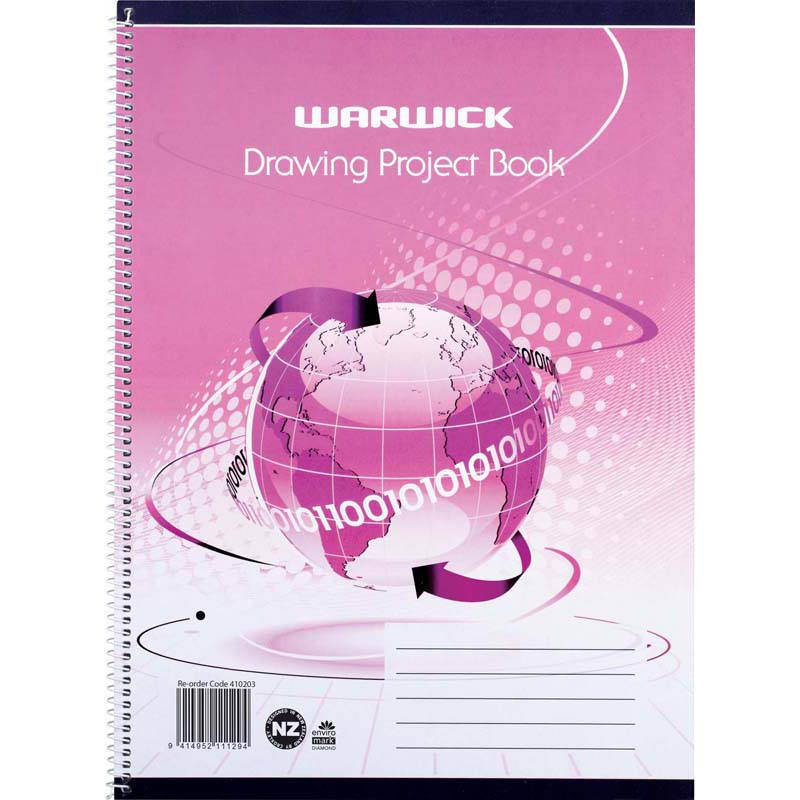 Warwick Drawing Project Book Spiral 30 Leaf 335x245mm - Kiwi Business