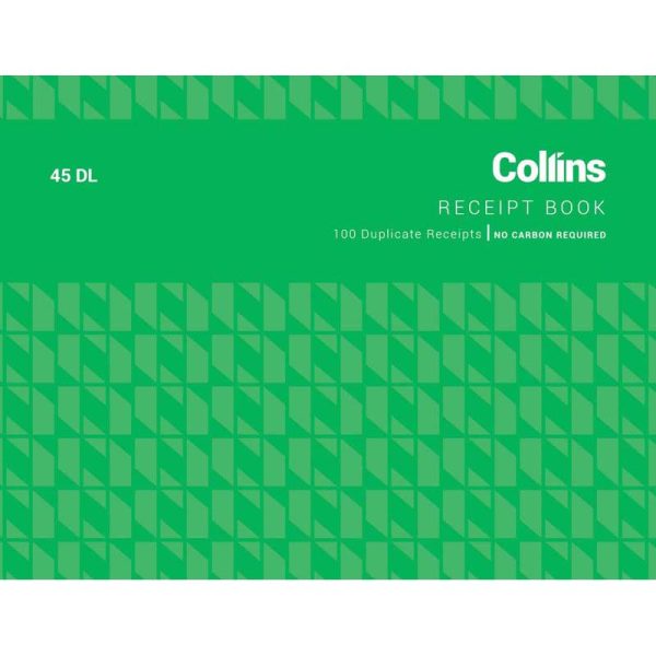 Collins Cash Receipt 45DL Duplicate No Carbon Required - Kiwi Business
