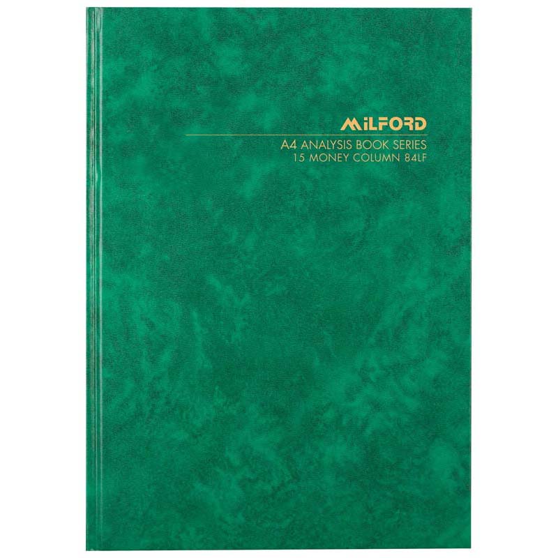 Milford A4 84lf 15 Money Column Analysis Book Hard Cover - Kiwi Business