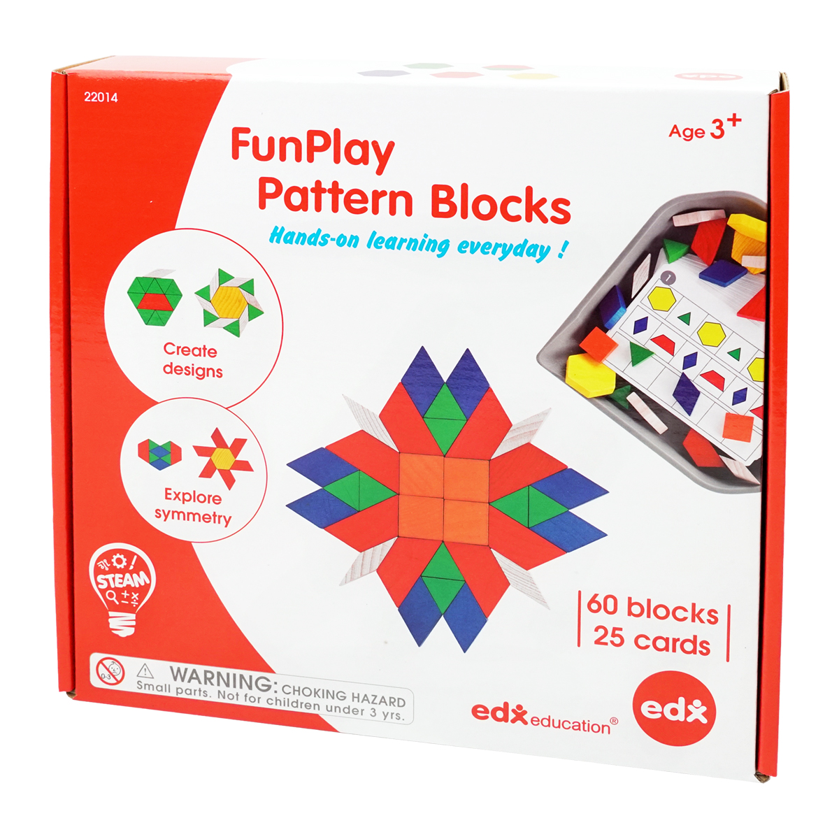 EDX FunPlay Pattern Blocks 60 Piece Set - Kiwi Business