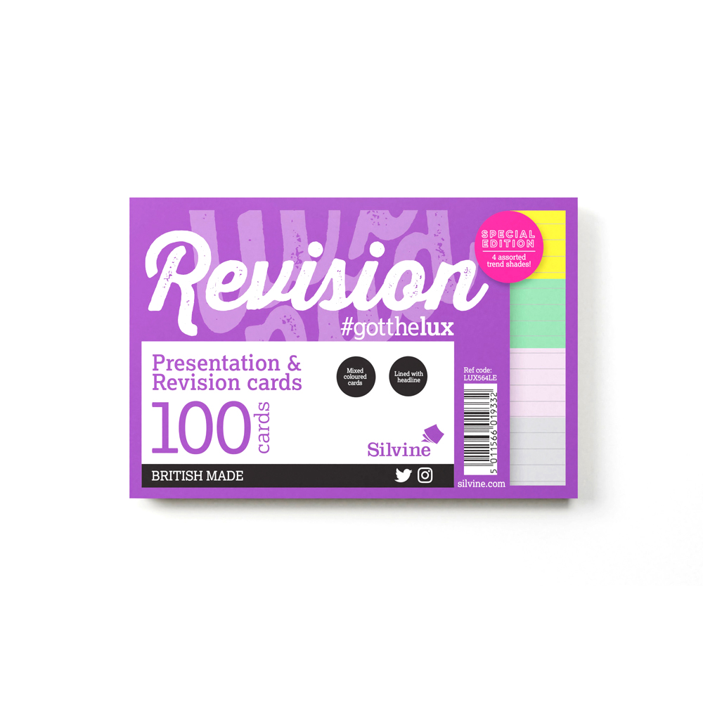 Luxpad Revision Presentation and Revision Cards 6x4 Ruled Fashion ...