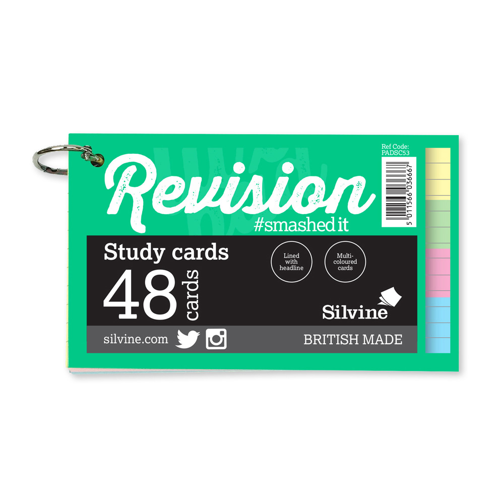 Luxpad Revision Study Cards 5x3 Ruled Assorted Colours with Binding ...