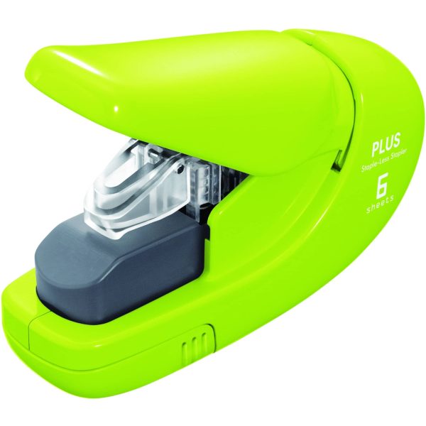 Plus Stapleless Stapler Green - Kiwi Business