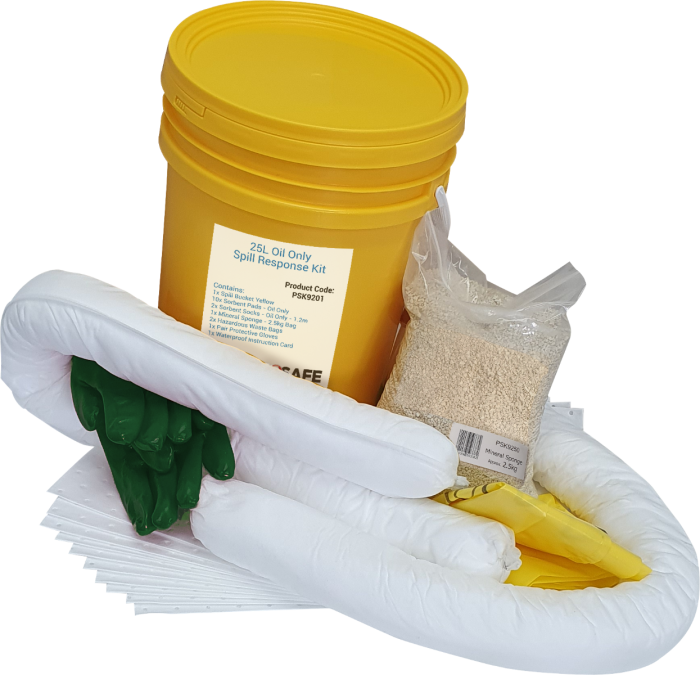 IN2SAFE Oil Only Spill Kit - 25L Workshop (Bucket) - Kiwi Business